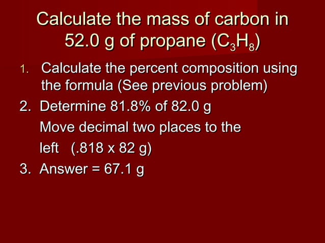 Percent comp_empirical formula_molecular formula | PPT