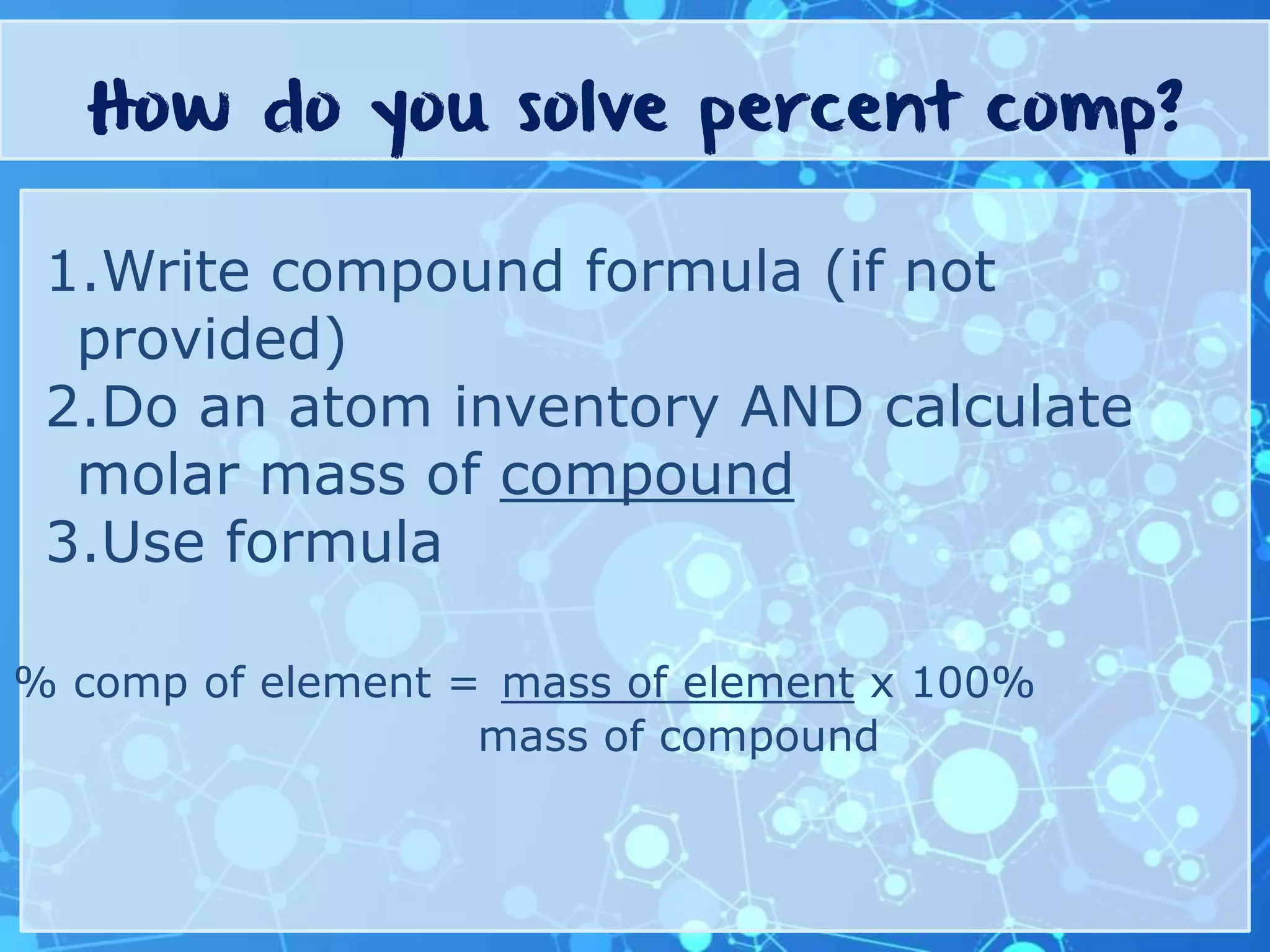 Percent composition | PPTX