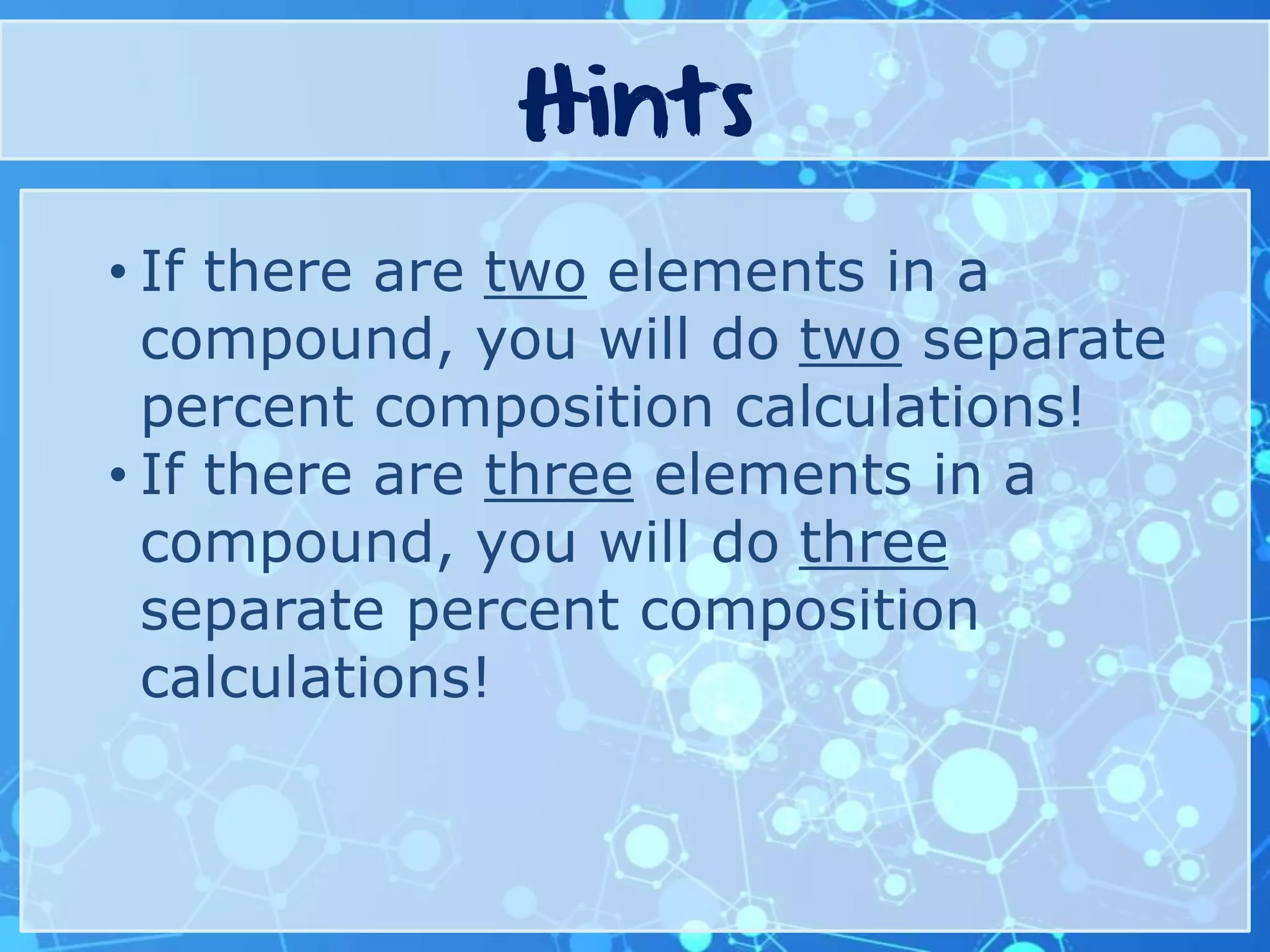 Percent composition | PPTX
