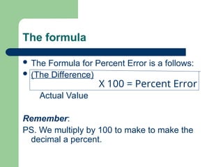 percent_error_powerpoint.ppt error in measurement | PPT