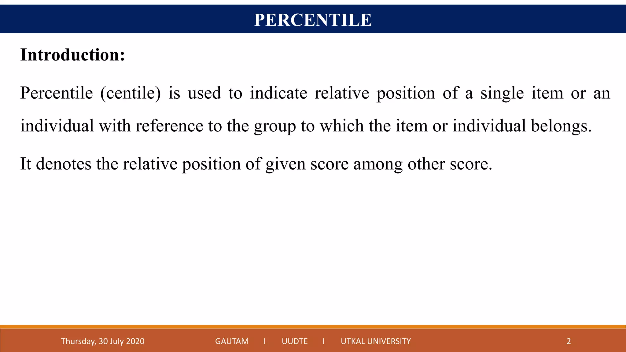 Percentile and percentile rank | PPTX