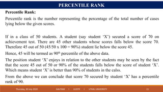 Percentile and percentile rank | PPTX