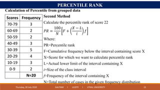 Percentile and percentile rank | PPTX