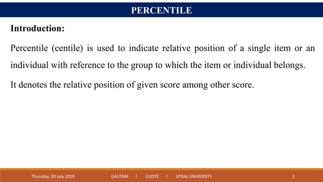 Percentile and percentile rank | PPTX | Standardized Testing ...