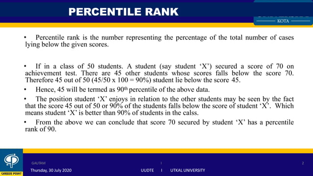 Percentile rank | PPTX