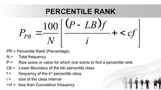 Percentile rank of grouped data, percentile rank | PPTX