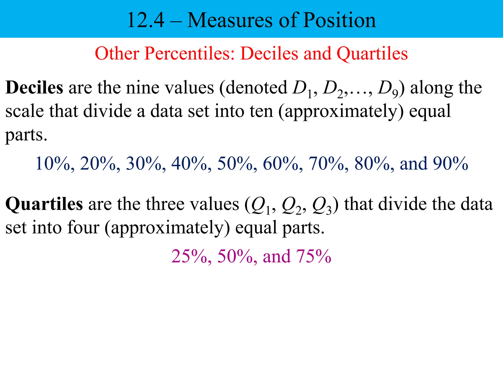 Introduction and explanations on percentiles and deciles | PPT