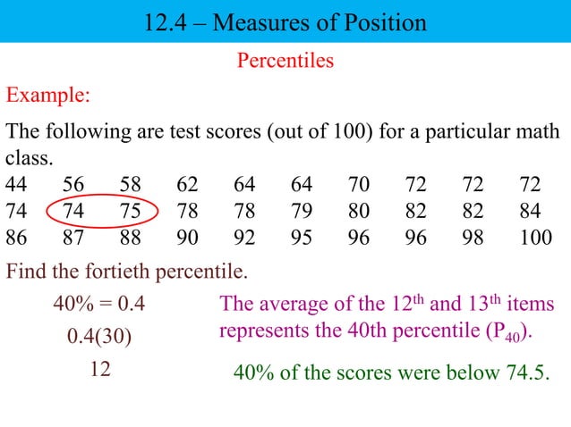 Introduction And Explanations On Percentiles And Deciles Ppt