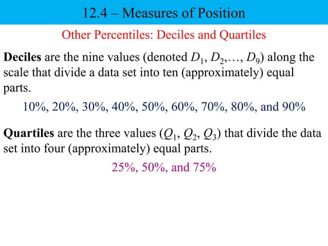 Introduction and explanations on percentiles and deciles | PPT
