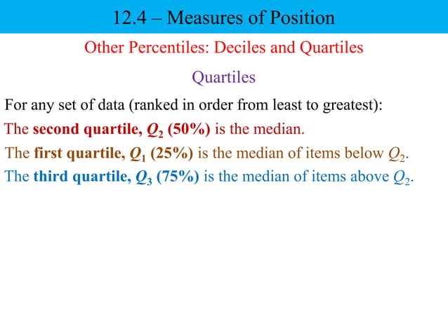 Introduction and explanations on percentiles and deciles | PPT