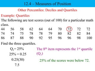 Introduction and explanations on percentiles and deciles | PPT