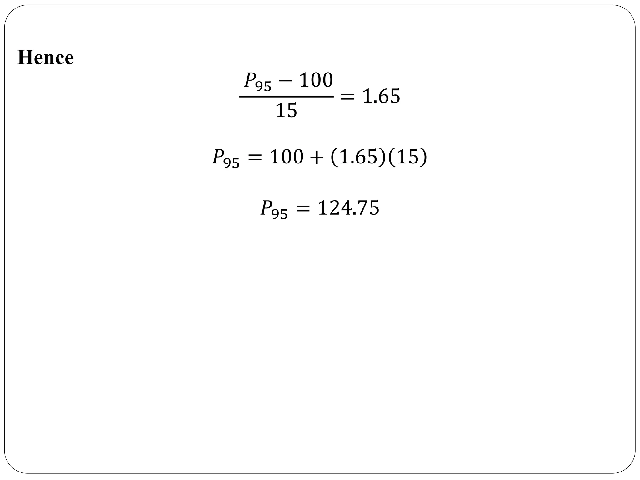 Percentiles by using normal distribution | PPTX