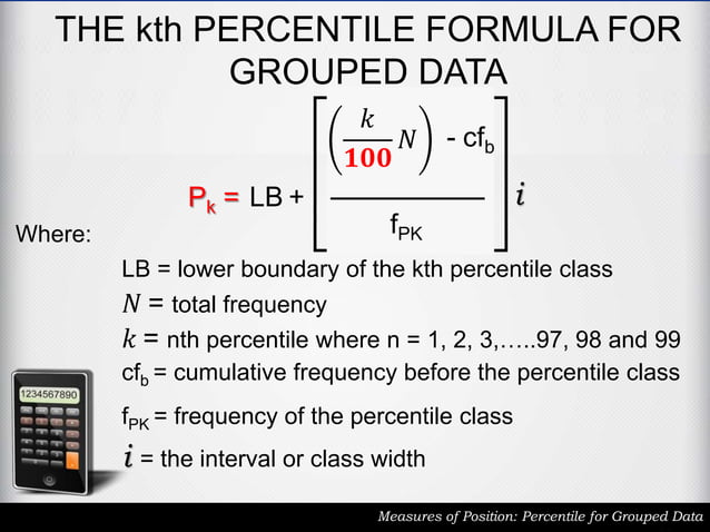 PERCENTILES FOR GROUPED DATA AND PERCENTILE RANK.pptx