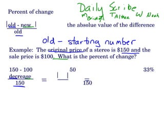 Percent of Change | PPT