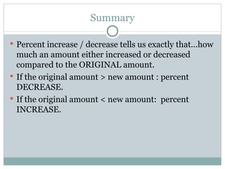 Percent Of Change | PPT