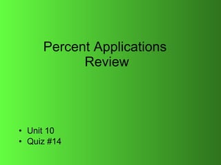 Percent Review | PPS