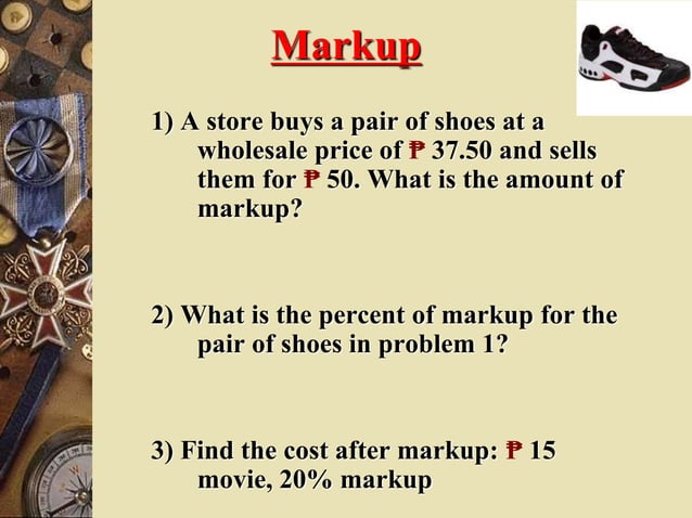 Percents markup and discount | PPT