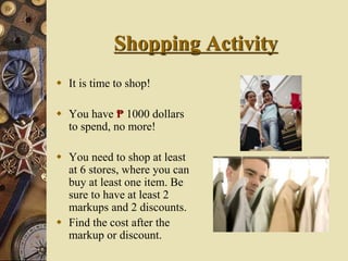 Percents markup and discount | PPT