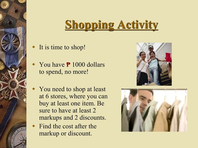 Percents markup and discount | PPT
