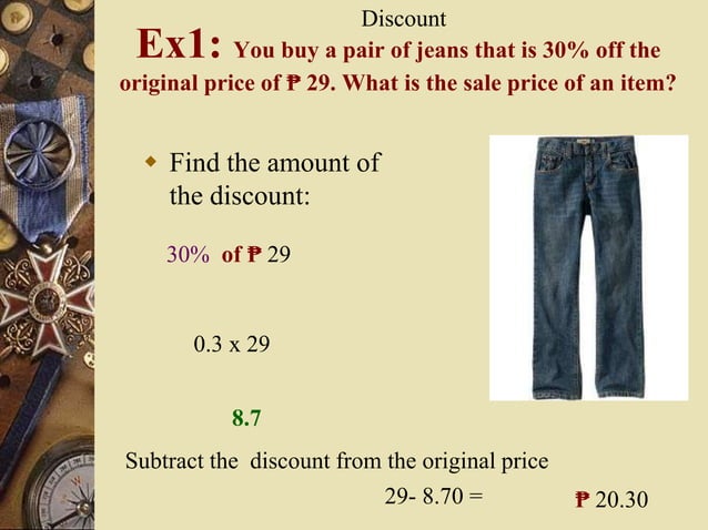 Percents markup and discount | PPT