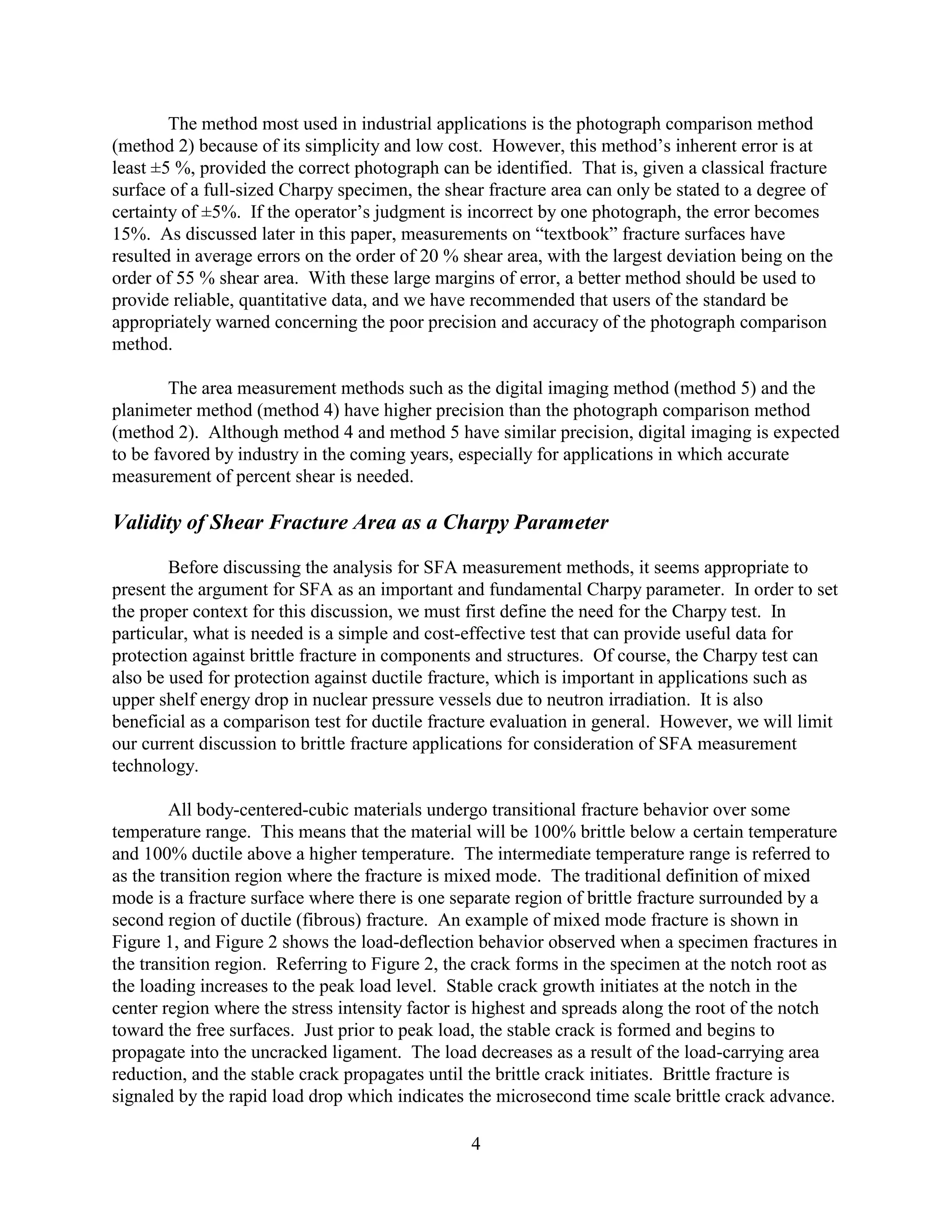 Percent shear area determination in charpy impact testing | PDF