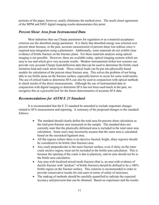 Percent shear area determination in charpy impact testing | PDF
