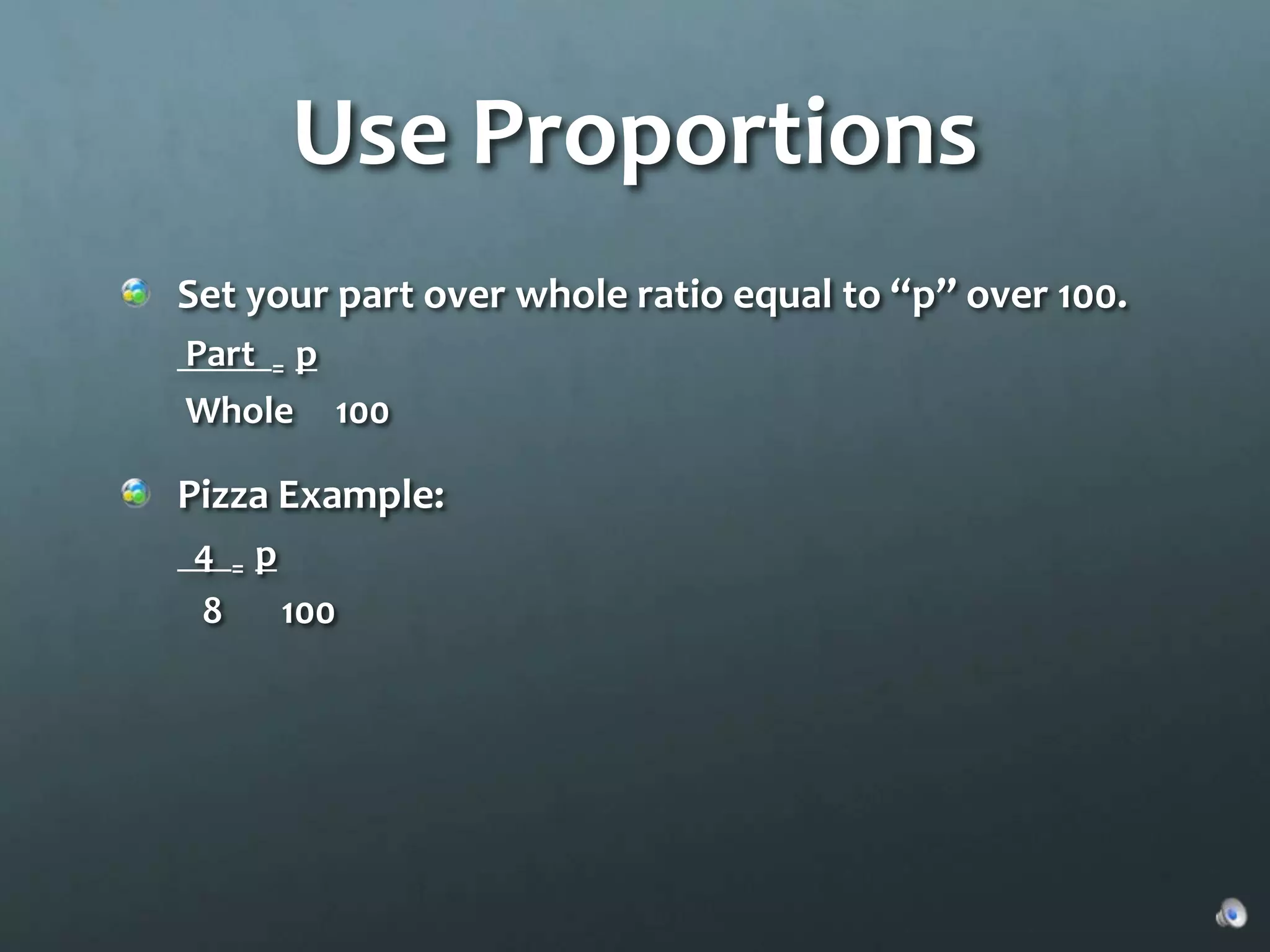 Percents by Proportions | PPT