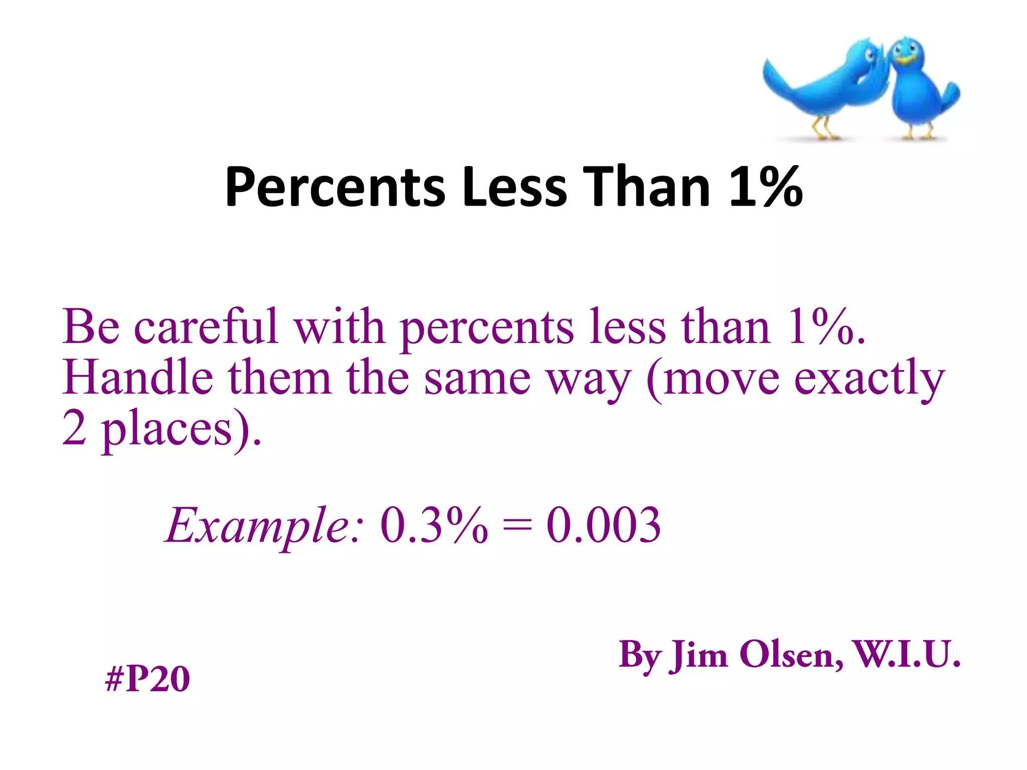 Percents Less Than One Percent | PPT