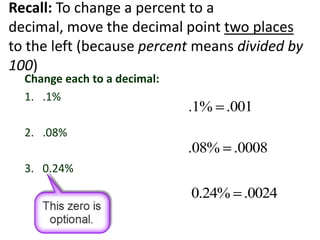 Percents Less Than One Percent | PPT