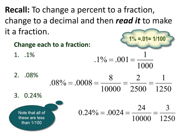 Percents Less Than One Percent | PPT