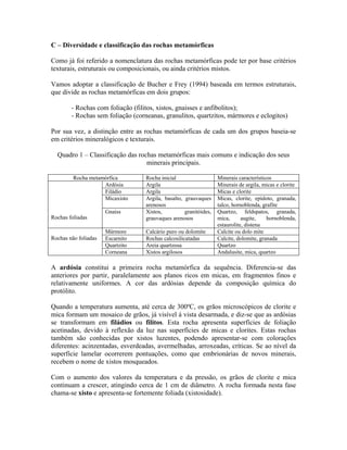 Rochas Metamórficas | PDF