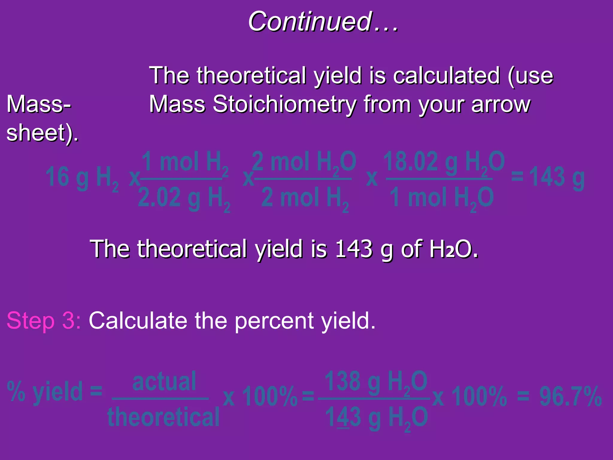 Percent yield | PPT