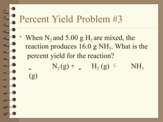 General Chemistry 1 - Lesson on Percent Yield and Limiting Reagents for ...
