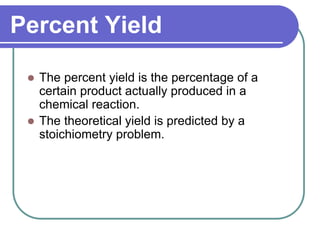 Percent Yield and Limiting Reactants.ppt