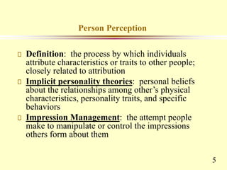Percep and attribution 1 | PPT