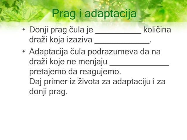 Percepcija ponavljanje/ gimnazija | PPT