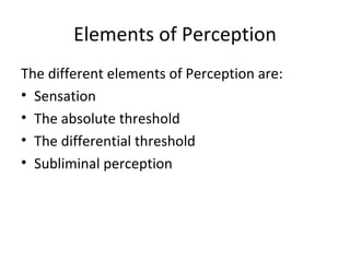 Perception | PPT