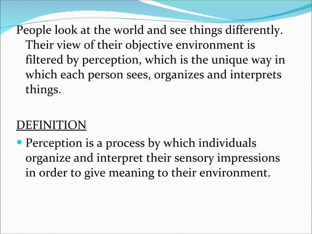 Perception | PPT