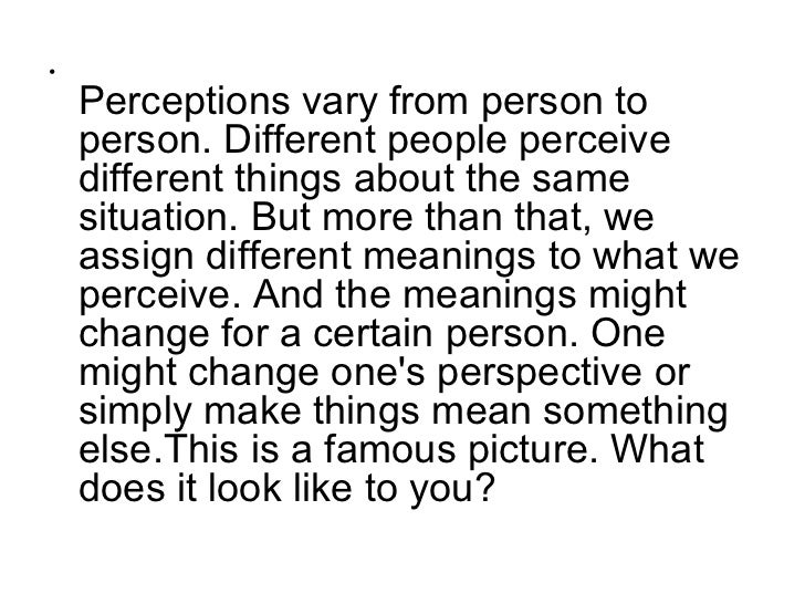 Perception