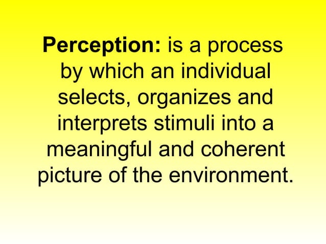 Perception | PPT | Science