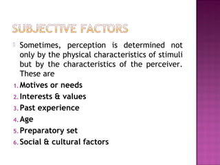 Perception in Psychology | PPT