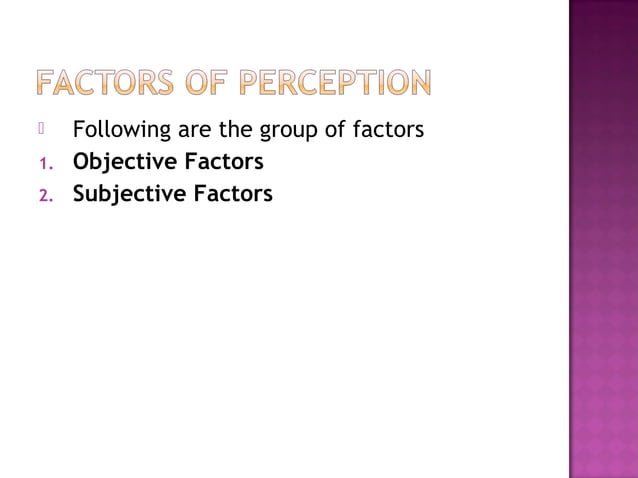 Perception in Psychology | PPT