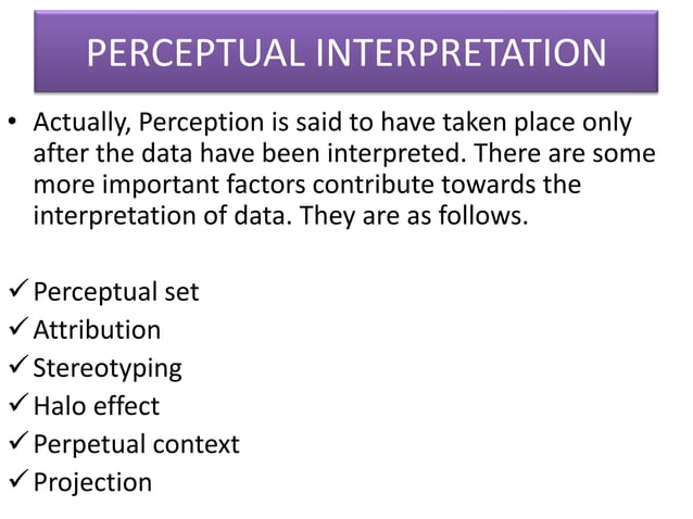 Perception | PPT