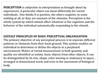 PERCEPTION | PPT