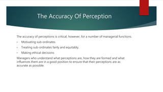 Organizational Behavior : Perception | PPTX
