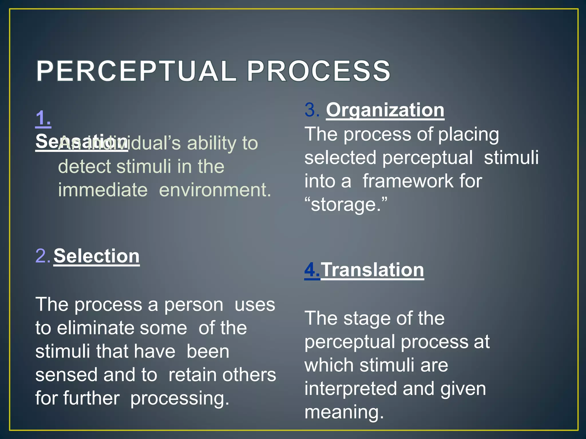 Perception in Organizational Behaviour | PPTX