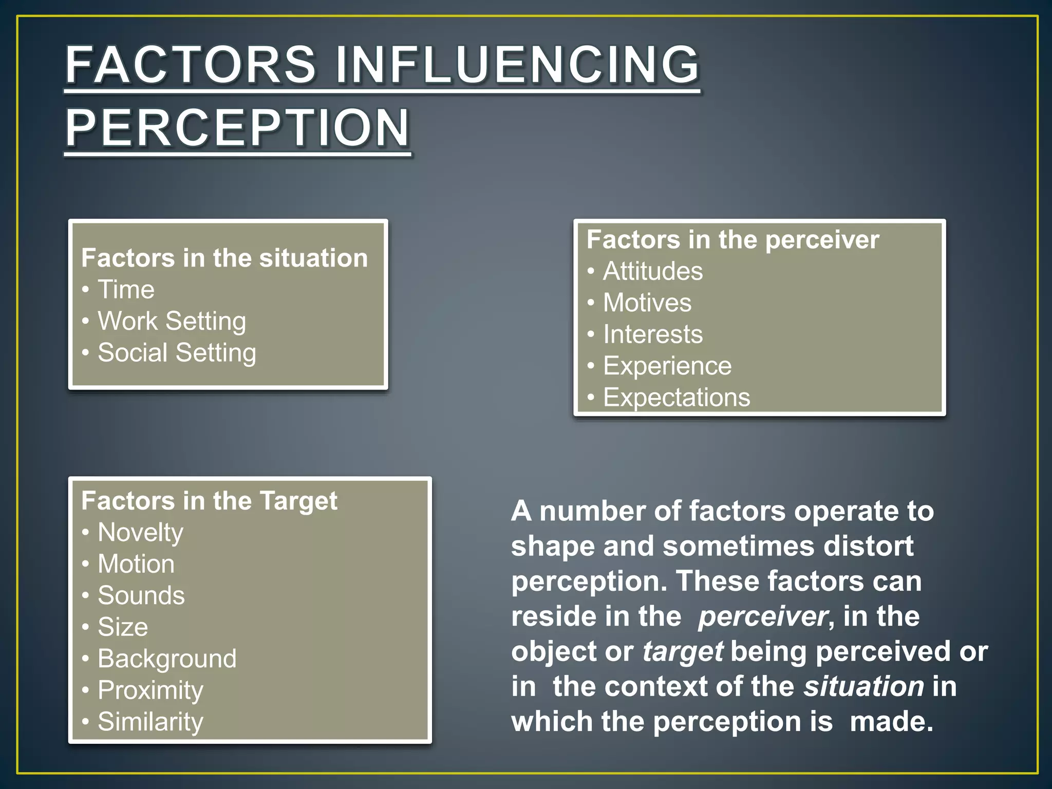 Perception in Organizational Behaviour | PPTX