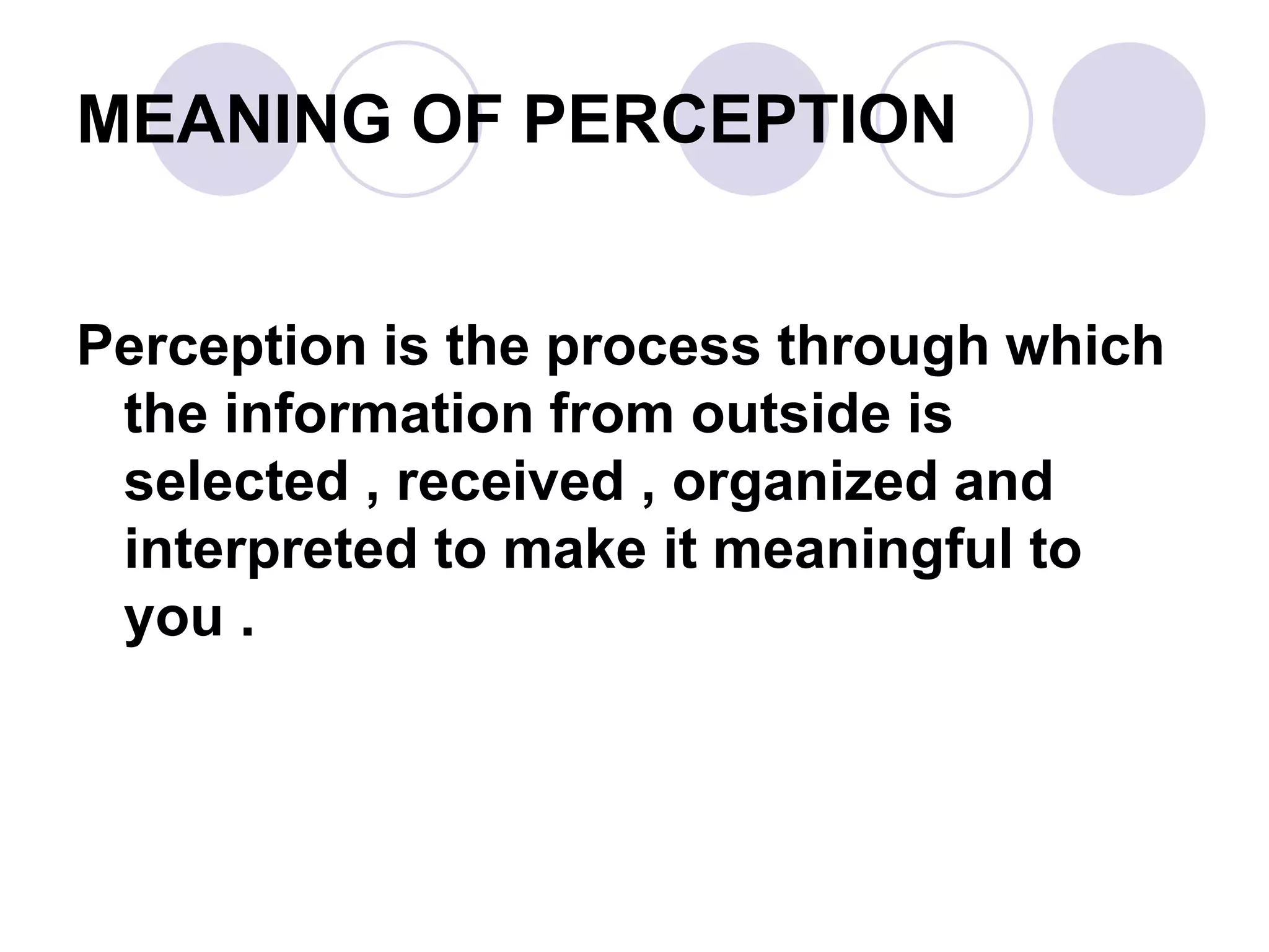 Perception | PPT