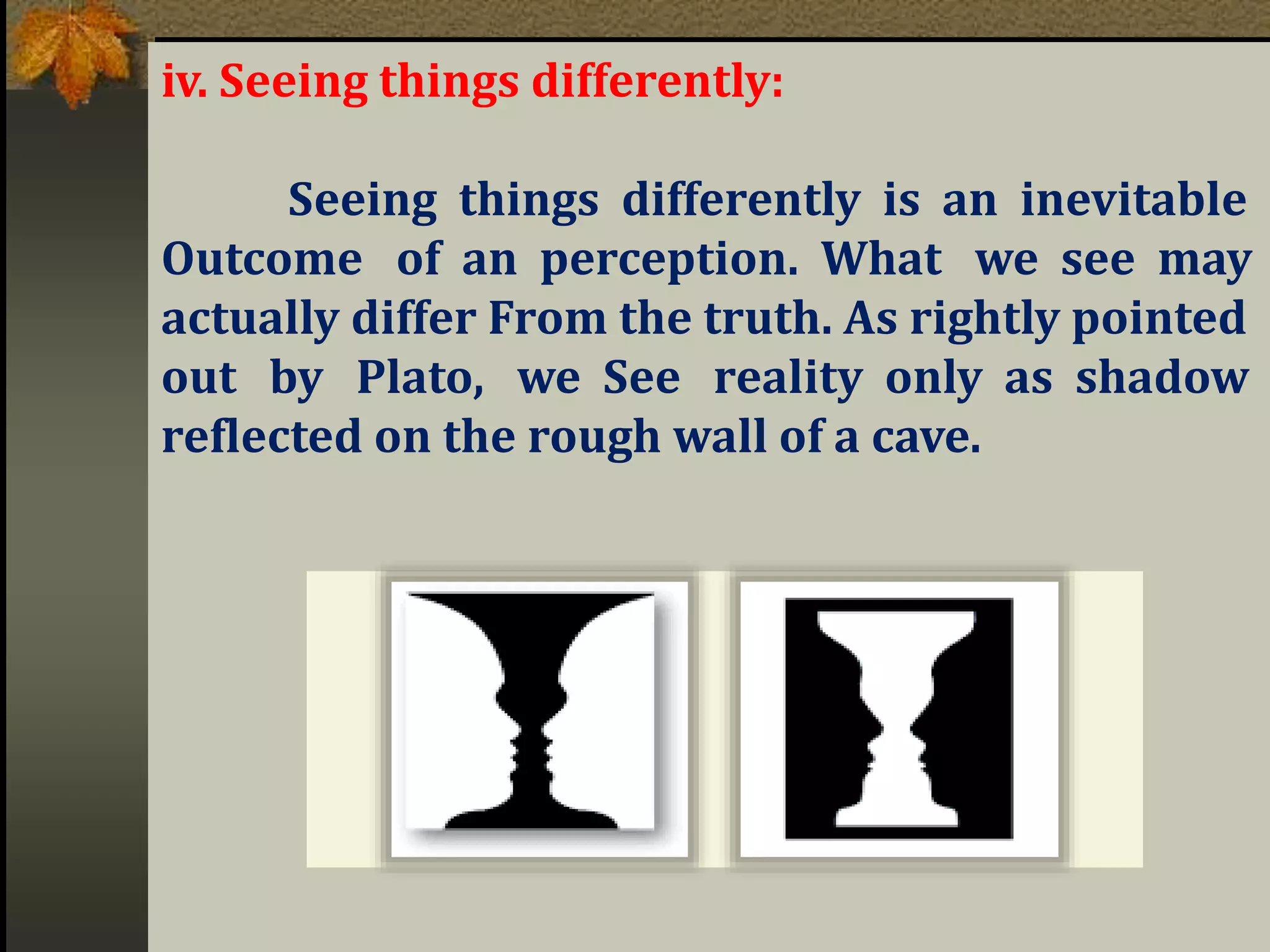 Features of Perception | PPTX