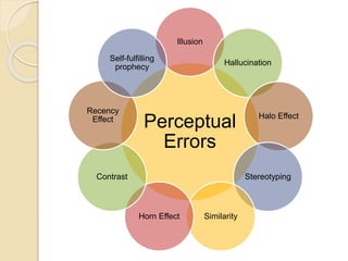 Presentation on Perception - Organisation Behavior | PPTX